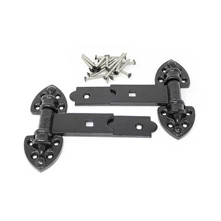 Snug Cottage [8292-07SP] Forged Steel Gate Strap Hinge Set - Old Fashioned Heavy Duty - Black ...