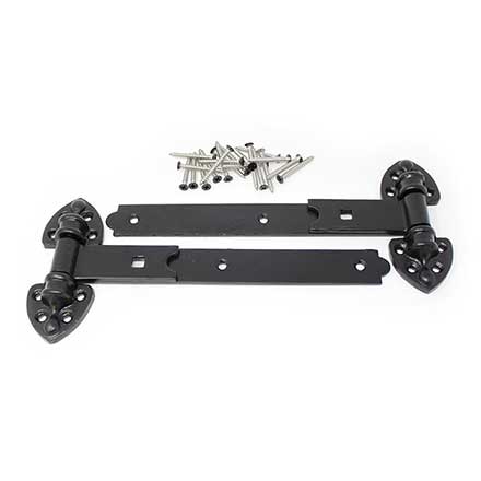 Snug Cottage [8292-12SP] Forged Steel Gate Strap Hinge Set - Old Fashioned Heavy Duty - Black ...