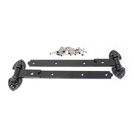 Snug Cottage [8292-16SP] Forged Steel Gate Strap Hinge Set - Old Fashioned Heavy Duty - Black ...