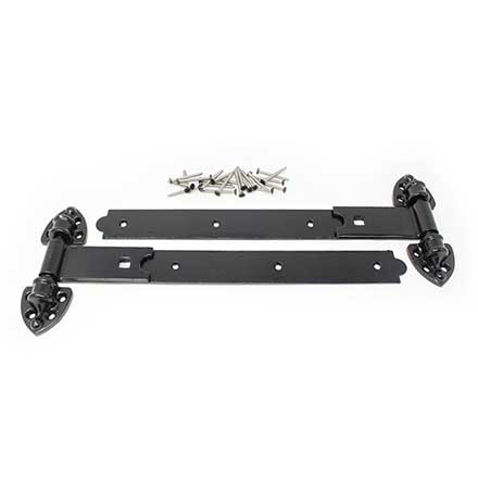 Snug Cottage [8292-18SP] Forged Steel Gate Strap Hinge Set - Old Fashioned Heavy Duty - Black ...