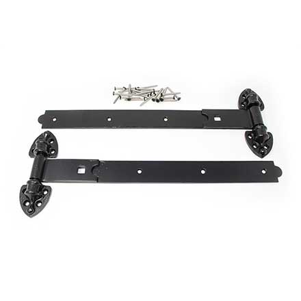 Snug Cottage [8292-20SP] Forged Steel Gate Strap Hinge Set - Old Fashioned Heavy Duty - Black ...