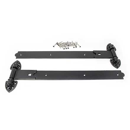 Snug Cottage [8292-24SP] Forged Steel Gate Strap Hinge Set - Old Fashioned Heavy Duty - Black ...