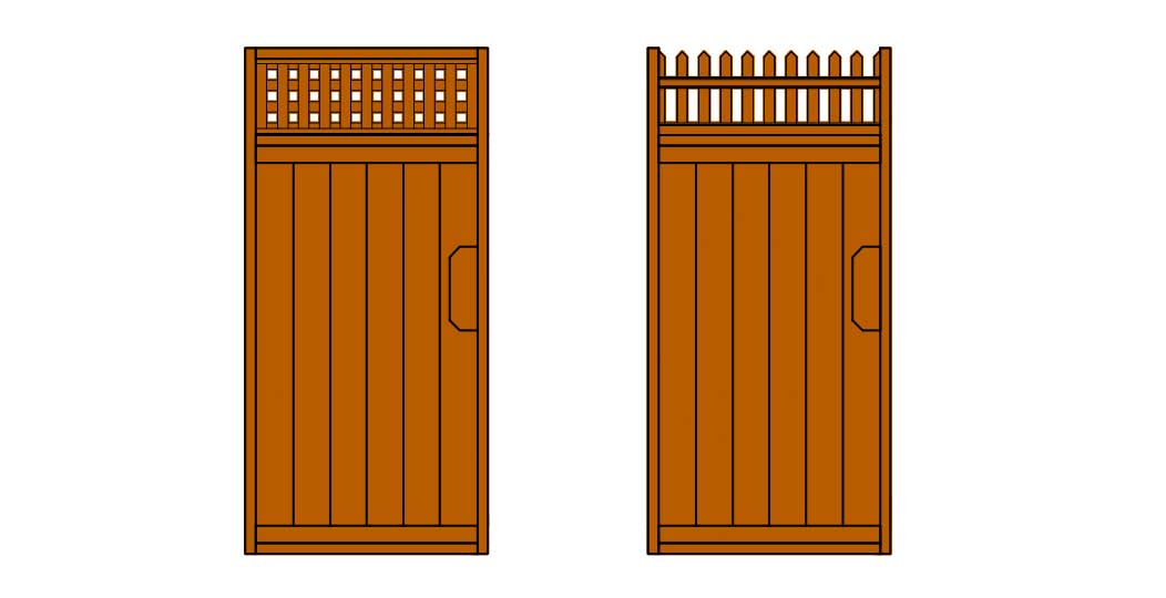 Hyde Park Privacy Gate Plans - Single Gate - Snug Cottage Hardware Gate ...