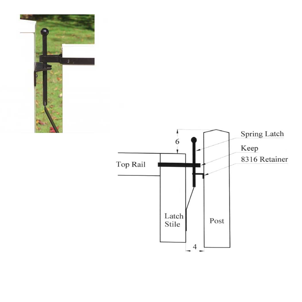 Snug Cottage [8327-002] Steel Heavy Duty Exterior Gate Latch - Spring ...