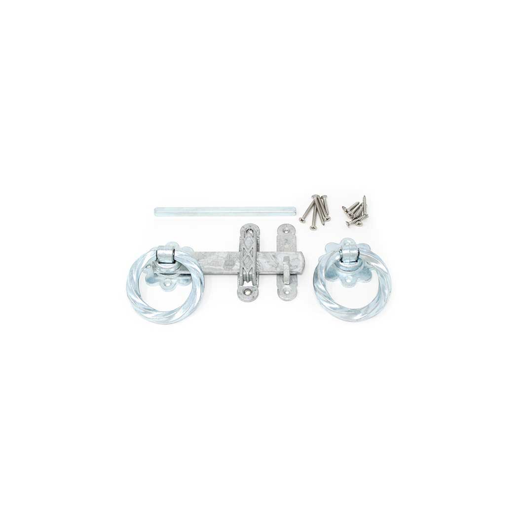 Snug Cottage [4149-062] Exterior Gate Ring Turn Latch - Twisted Ring - Hot Dipped Galvanized ...