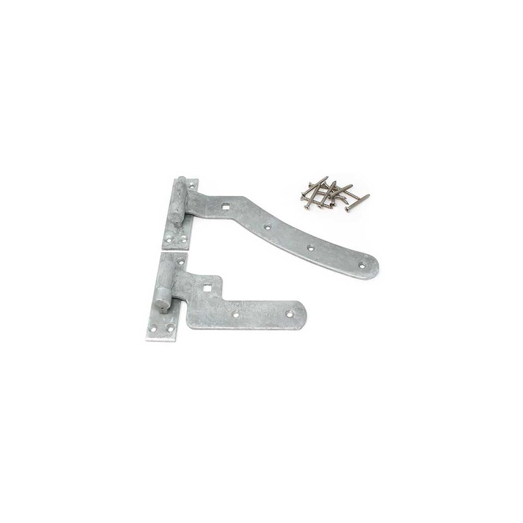 Snug Cottage [8295-12LD2] Forged Steel Gate Strap Hinge Set - Curved ...