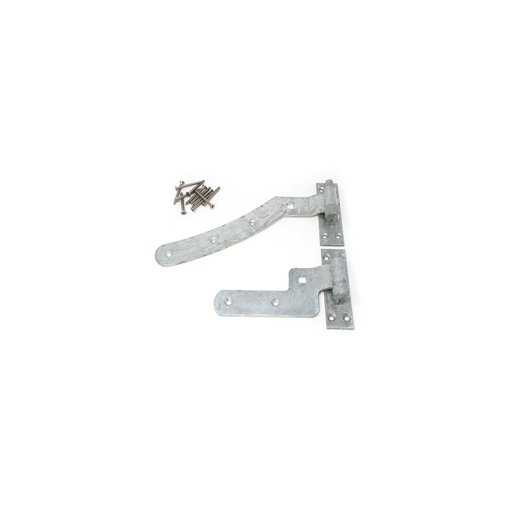 Snug Cottage [8295-12RD2] Forged Steel Gate Strap Hinge Set - Curved ...