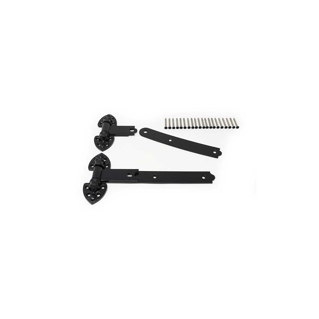 Snug Cottage [8292-12ACP] Forged Steel Gate Strap Hinge Set - Old Fashioned Curved - Adjustable ...