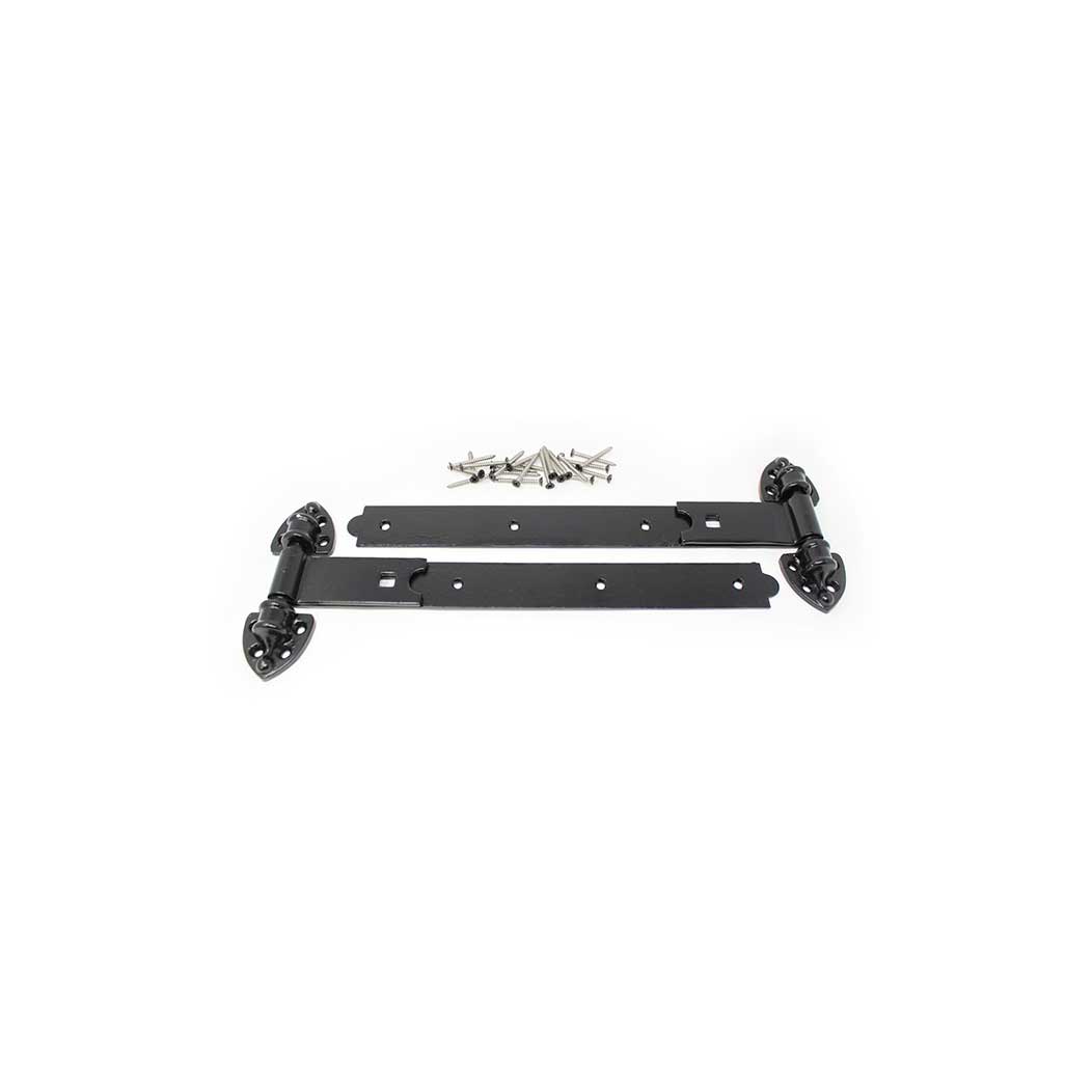 Snug Cottage [8292-18SP] Forged Steel Gate Strap Hinge Set - Old Fashioned Heavy Duty - Black ...