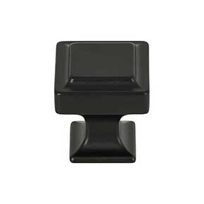Top Knobs [TK701BLK] Die Cast Zinc Cabinet Knob - Ascendra Series - Flat Black Finish - 1 1/8 ...