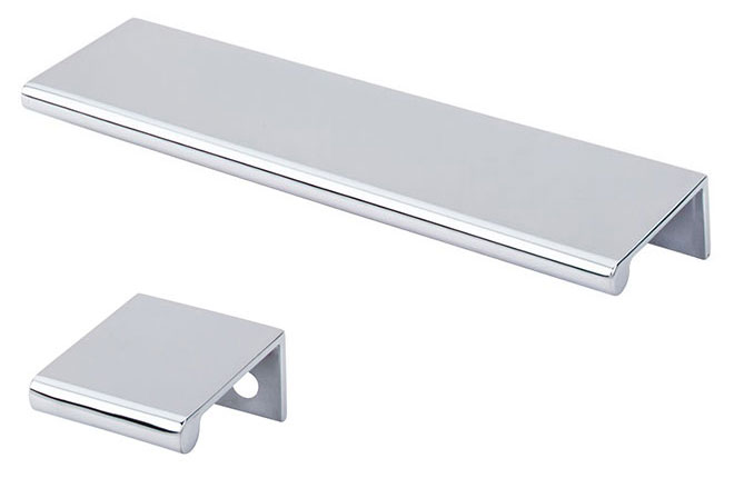 Polished Chrome Finish - Europa Tab Series Decorative Hardware Suite ...