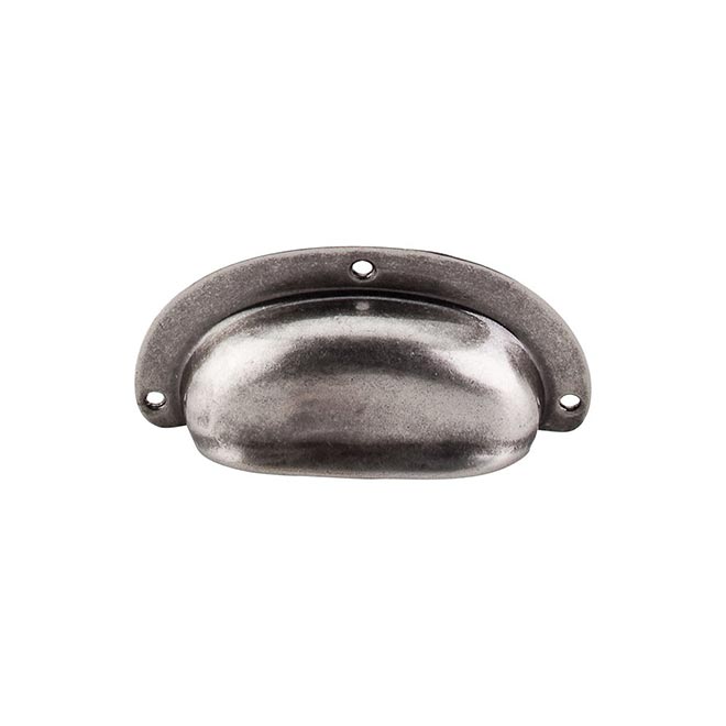 Top Knobs [M210] Solid Brass Cabinet Cup Pull - Mayfair Series - Pewter Antique Finish - 3 Hole ...