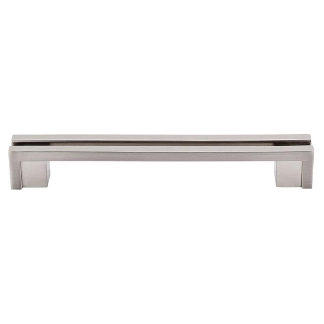Top Knobs [TK56BSN] Die Cast Zinc Cabinet Pull Handle - Flat Rail Series - Oversized - Brushed ...